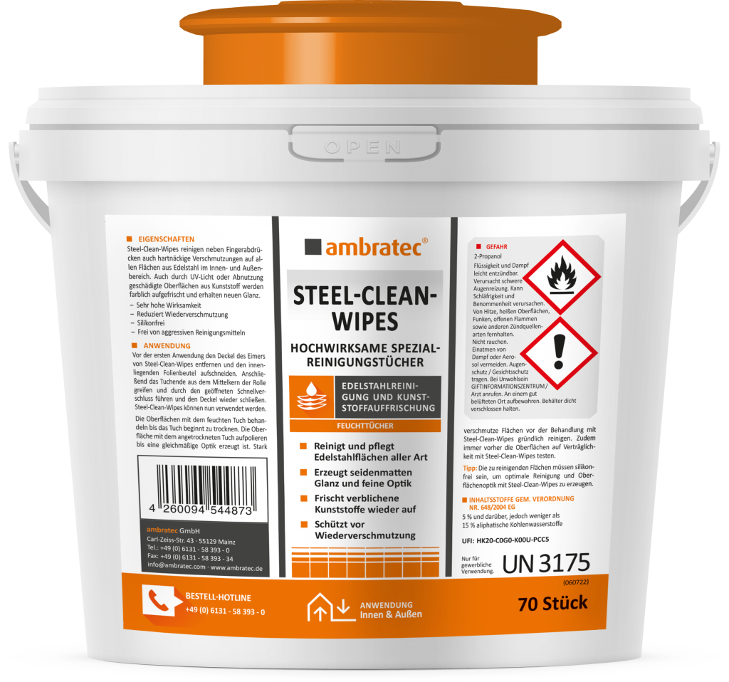 STEEL-CLEAN-WIPES - ambratec